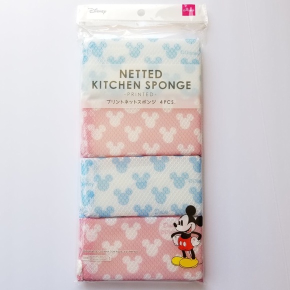 Disney | Kitchen | Disney Mickey Mouse 4 Netted Kitchen Sponges | Poshmark